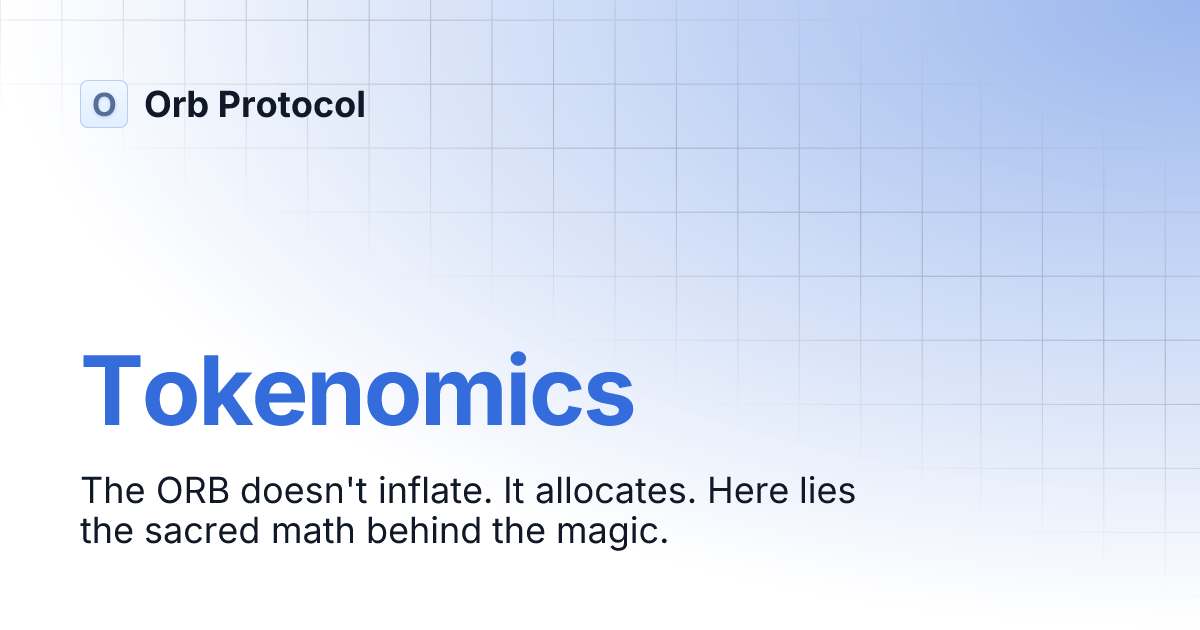 Tokenomics | Orb Protocol